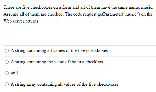 Solved There are five checkboxes on a form and all of them | Chegg.com