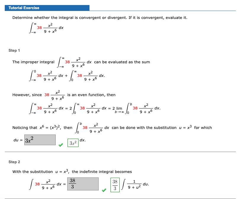 Solved Tutorial Exercise Determine whether the integral is | Chegg.com Solved Tutorial Exercise Determine whether the integral is | Chegg.com