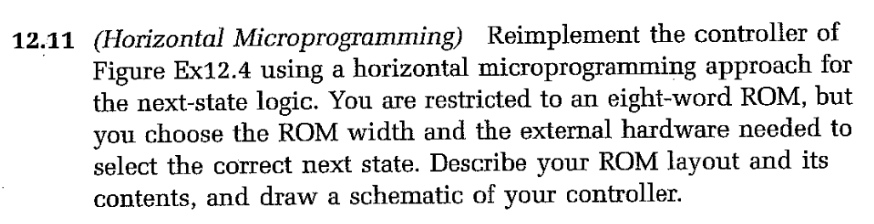 Solved 12.11 (Horizontal Microprogramming) Reimplement the | Chegg.com