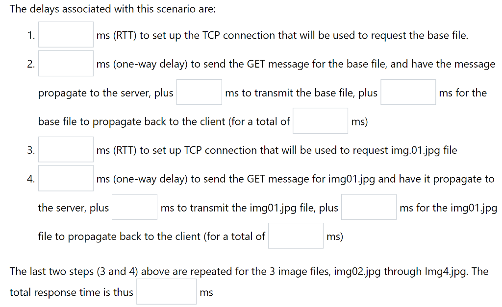 Solved In this problem, we consider the performance of HTTP, | Chegg.com