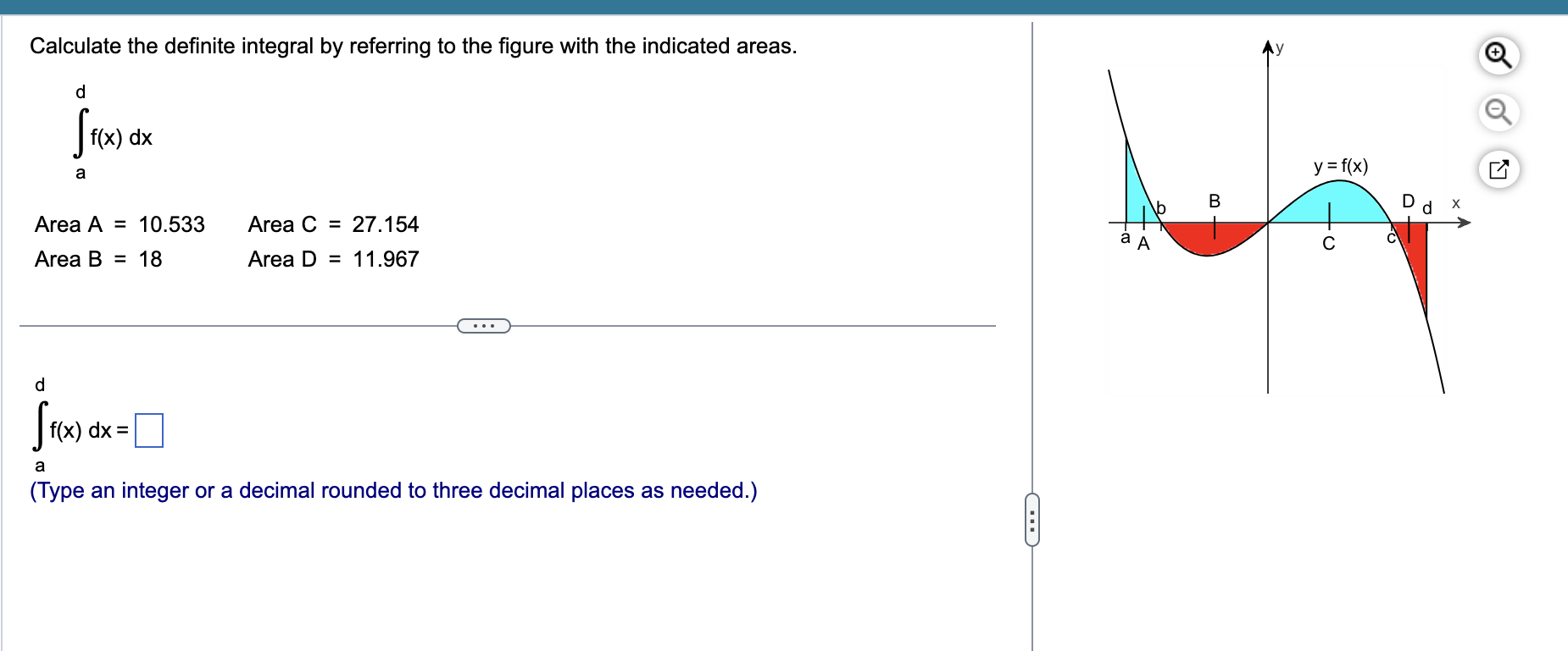 Solved Calculate the definite integral by referring to the | Chegg.com