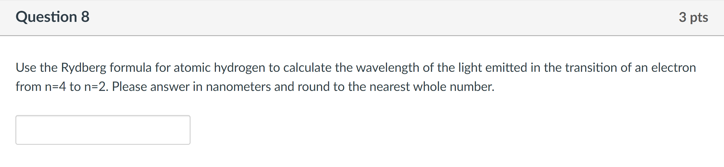 Solved Use The Rydberg Formula For Atomic Hydrogen To 8431