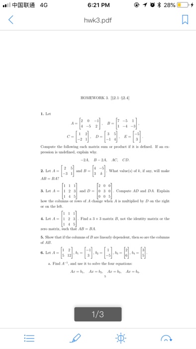 Solved linear algebra and its application third edition | Chegg.com