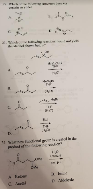 Solved 22. Which of the following structures does not | Chegg.com