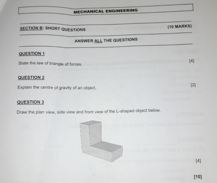 Solved SECTION B: SHORT QUESTIONSANSWER ALL THE | Chegg.com