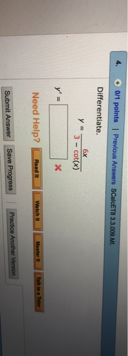 Solved 4. 0/1 points | P s Answers SCalcET8 3.3.009.MI | Chegg.com