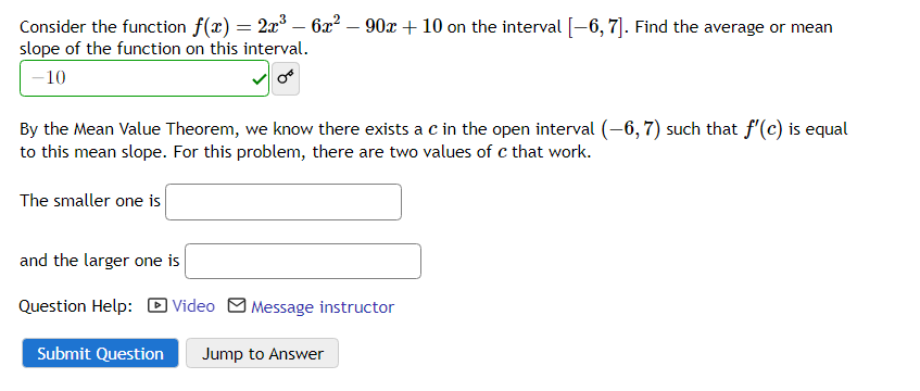 Solved Consider the function f(x)=2x3−6x2−90x+10 on the | Chegg.com