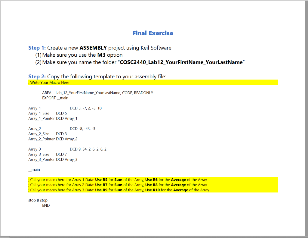 Please Help Writing Macro In Arm Assembly Code By Chegg