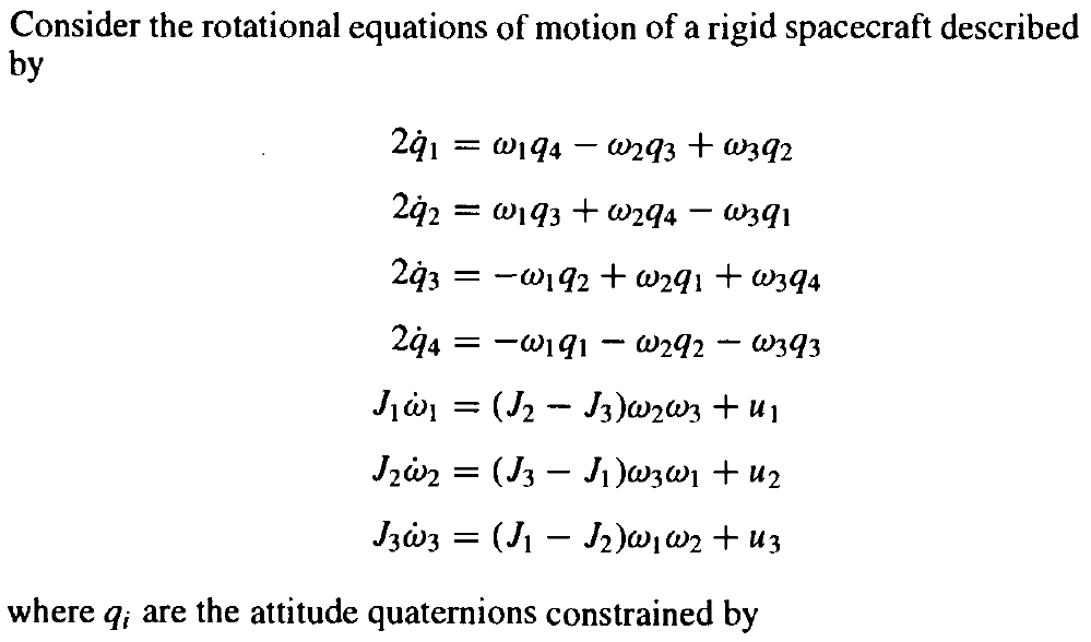 Solved Consider the rotational equations of motion of a | Chegg.com