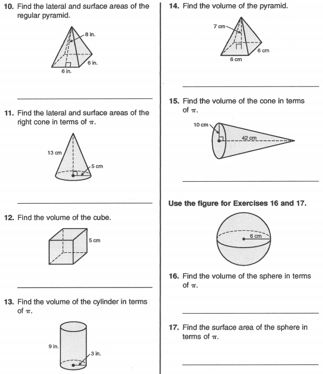 Solved 10. Find the lateral and surface areas of the regular | Chegg.com