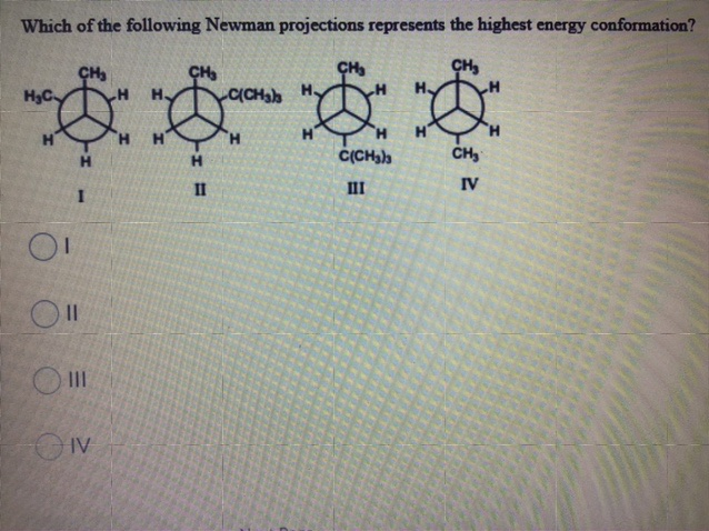Solved Which of the following Newman projections represents | Chegg.com