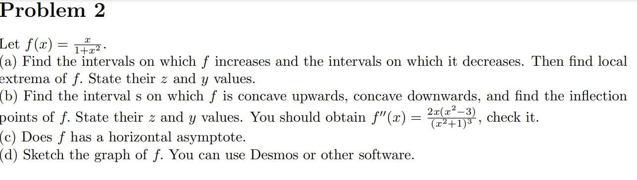Solved Problem 2Let f(x)=x1+x2.(a) ﻿Find the intervals on | Chegg.com