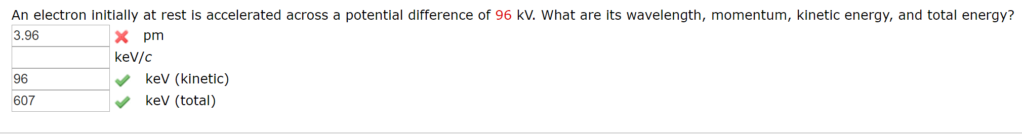 Solved An electron initially at rest is accelerated across a | Chegg.com