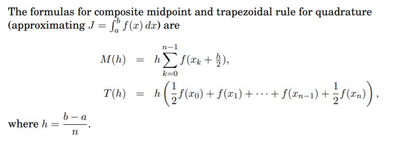 Solved The formulas for composite midpoint and trapezoidal | Chegg.com