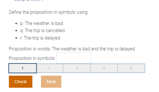 Solved Define the proposition in symbols using: - p: The | Chegg.com