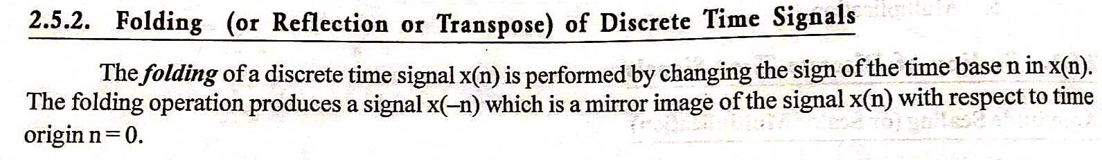 Solved 2.5.2. Folding (or Reflection or Transpose) of | Chegg.com
