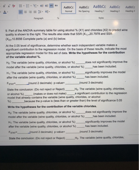 Solved Normal No Spacing Heading 1 Heading 2 Heading 3 | Chegg.com