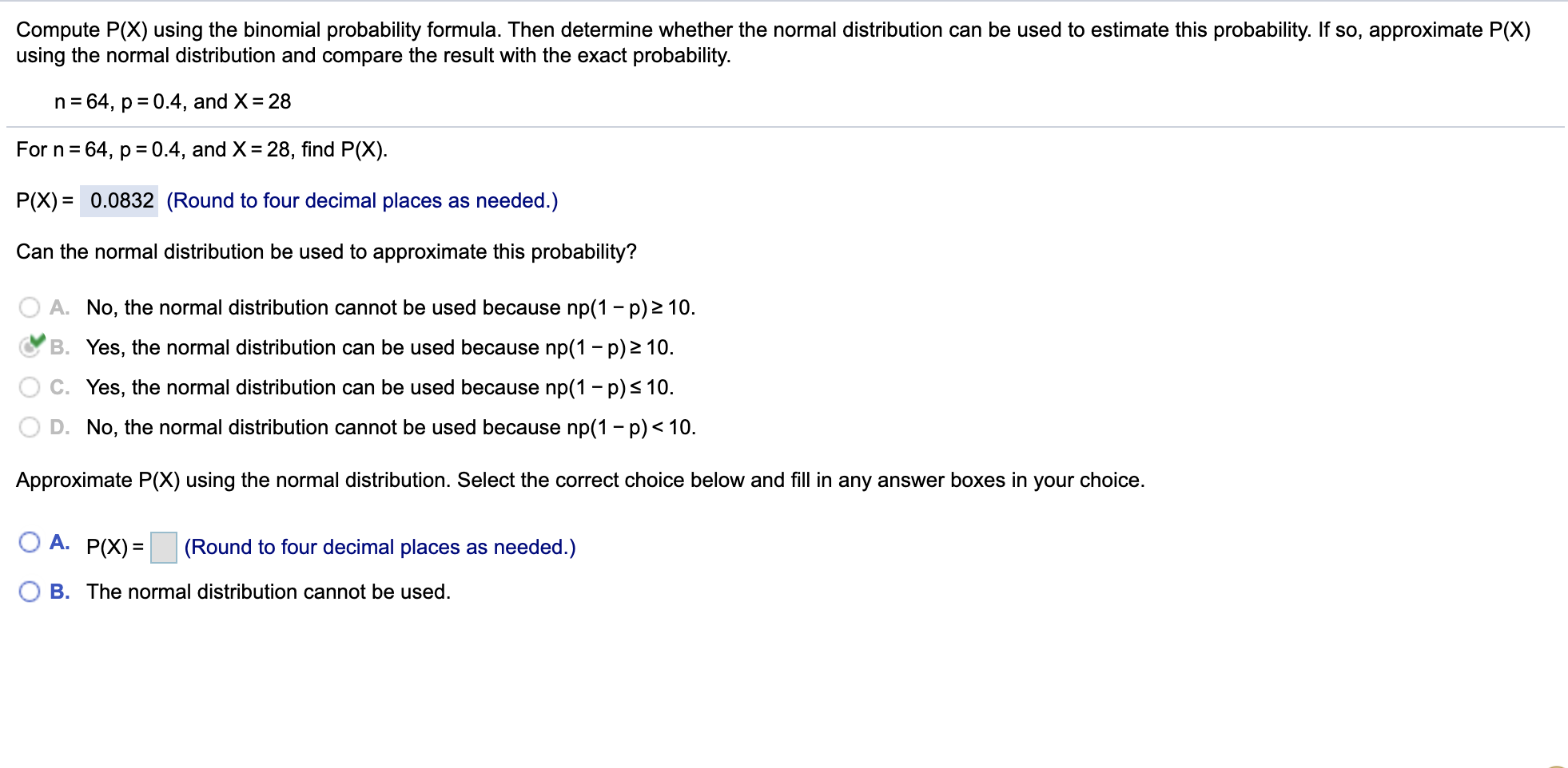 Solved Compute P(X) using the binomial probability formula. | Chegg.com