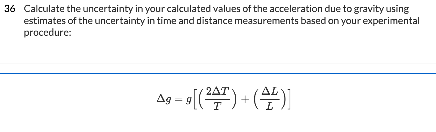 36 Calculate the uncertainty in your calculated | Chegg.com