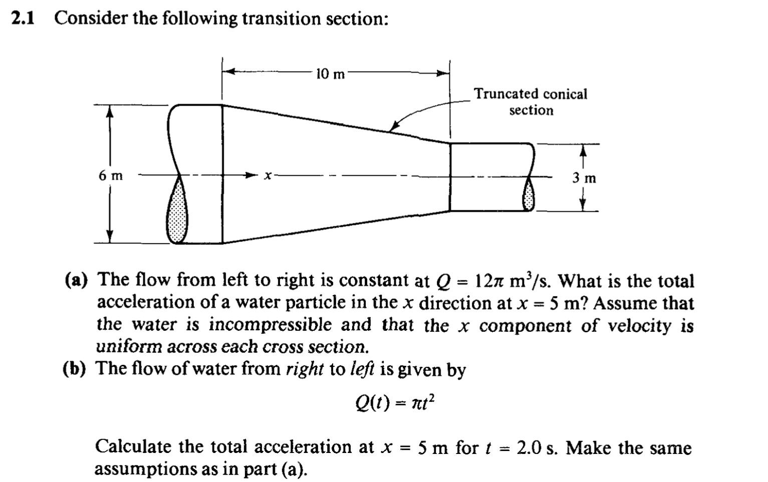 Solved 2.1 Consider the following transition section: (a) | Chegg.com