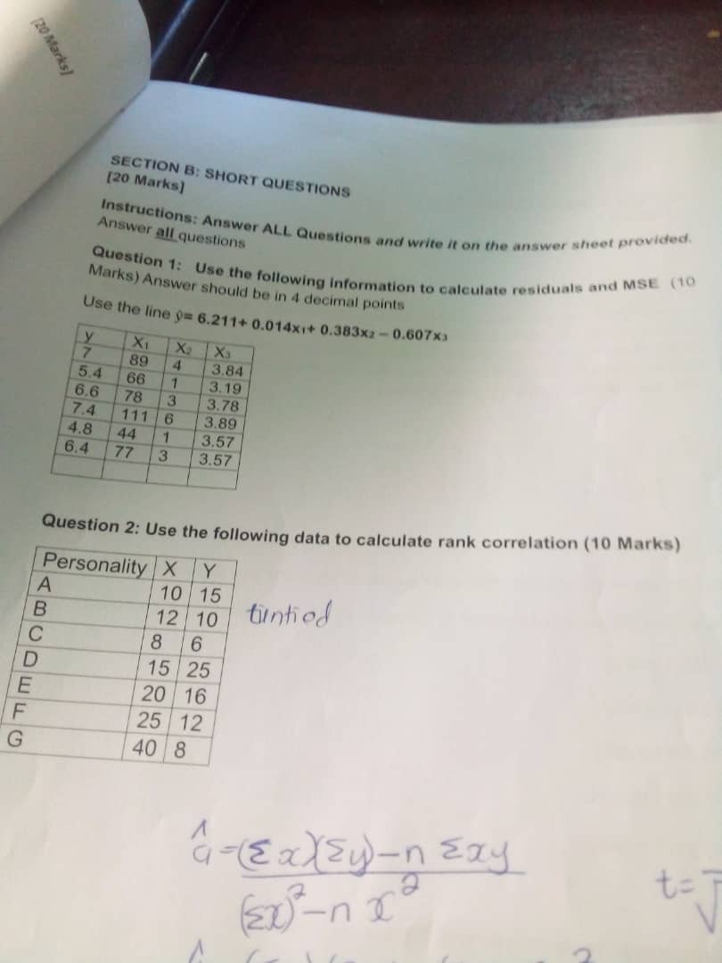 Solved Instructions: Answer ALL Questions and write it on | Chegg.com