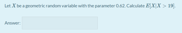Solved Let X Be A Geometric Random Variable With The 2628