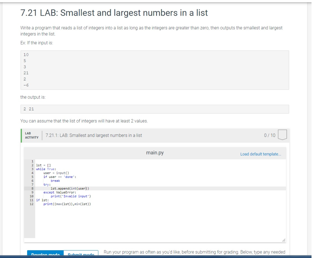 Solved: 7.21 Lab: Hello I Was Hoping I May Get Help On Thi... | Chegg.com