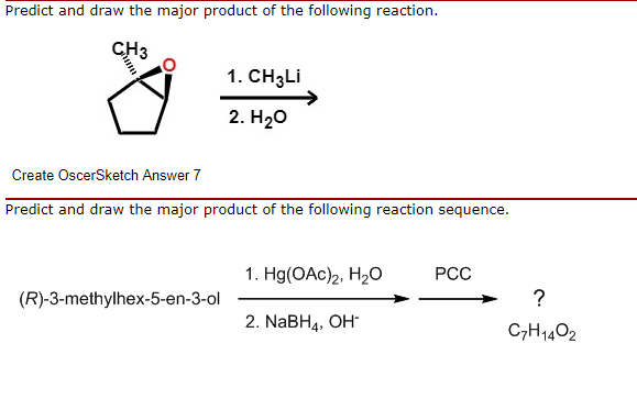 Solved Predict and draw the major product of the following | Chegg.com