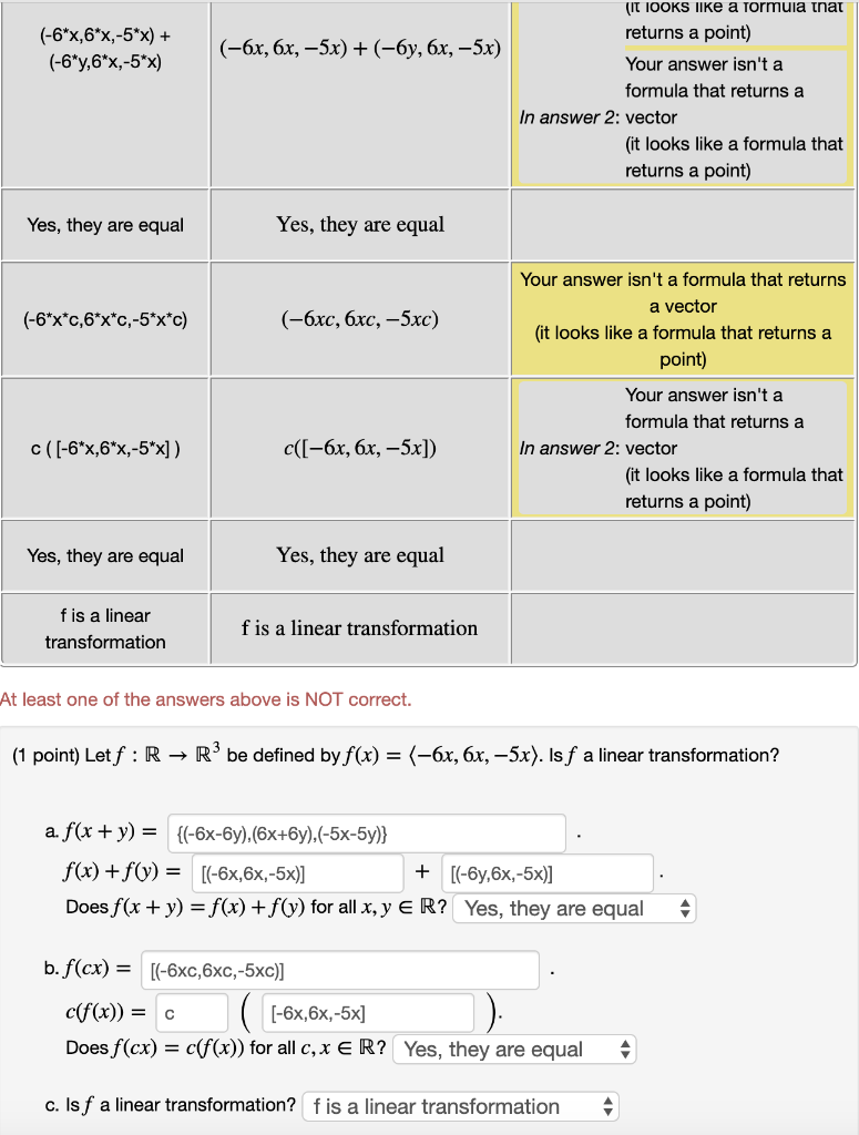 Solved (-6x,6x,-5%) + (-6*y, 6%-5%) returns a point) Your | Chegg.com