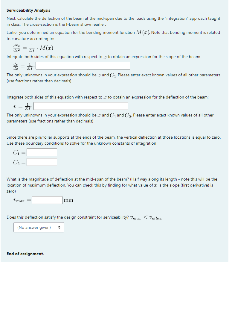 Solved Serviceability The following is an extract from | Chegg.com