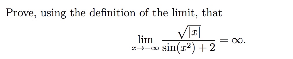 Solved Prove, using the definition of the limit, that | Chegg.com