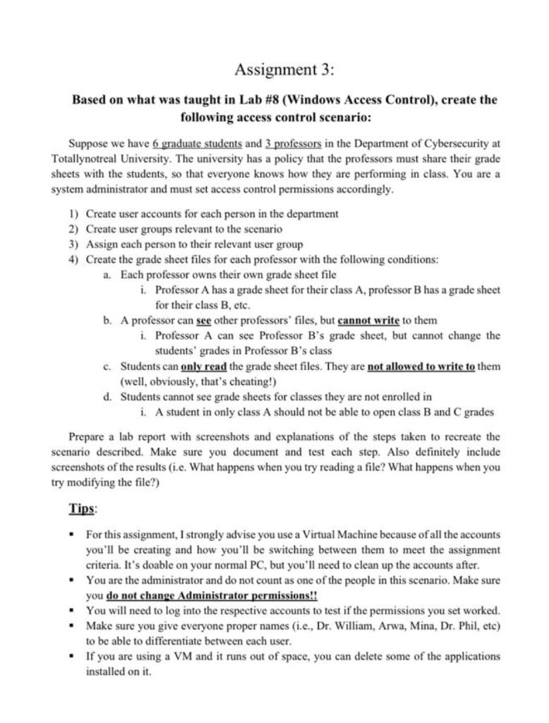 Solved Assignment 3: Based on what was taught in Lab \#8 | Chegg.com