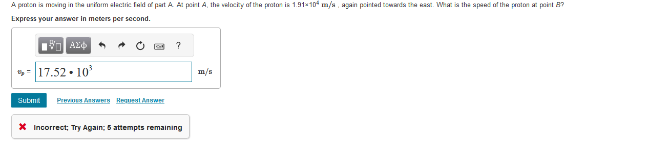 Solved A proton is moving in the uniform electric field of | Chegg.com