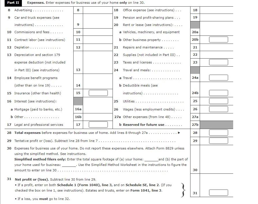 Comprehensive Problem 1 - Part 2: Schedule C, | Chegg.com