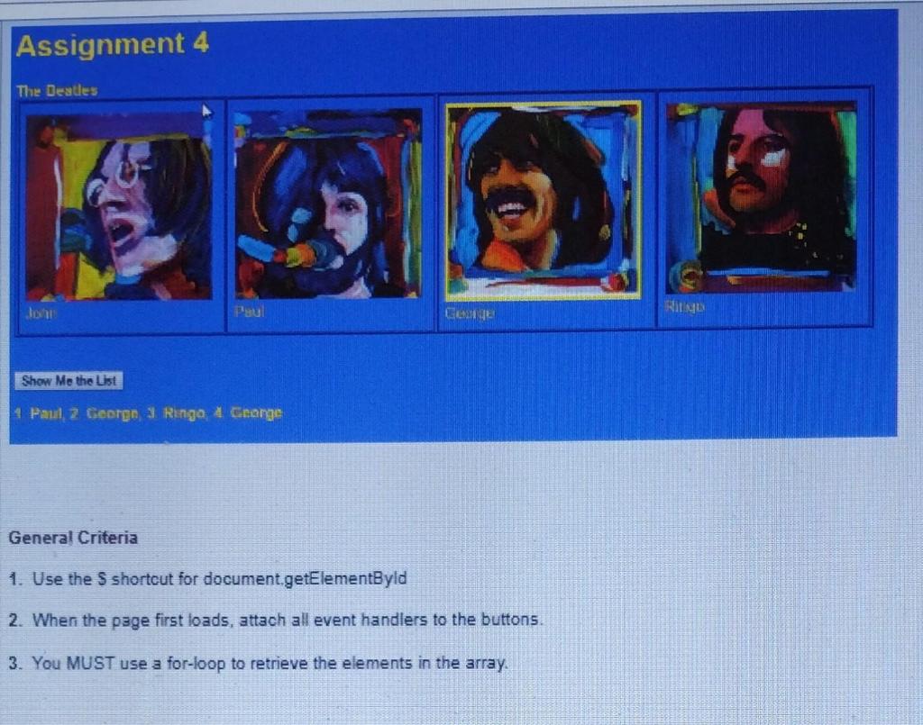 Solved In this assignment, you will need to code a Web page | Chegg.com
