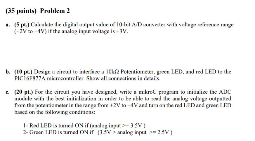 Solved (35 points) Problem 2 a. (5 pt.) Calculate the | Chegg.com Solved (35 points) Problem 2 a. (5 pt.) Calculate the | Chegg.com