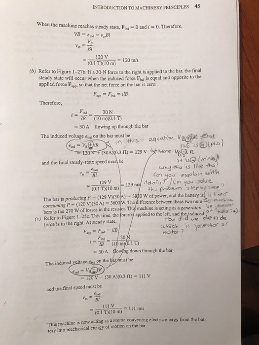 Example 1-10. The linear dc machine shown in Figure | Chegg.com