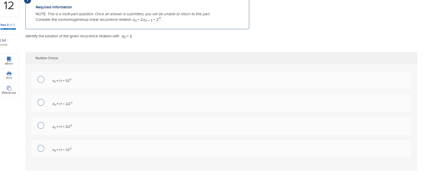 Solved Requlred Information NOTE: This is a multi-part | Chegg.com