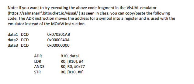 Solved Question 4: Assembly Code Execution a) Fill in the | Chegg.com