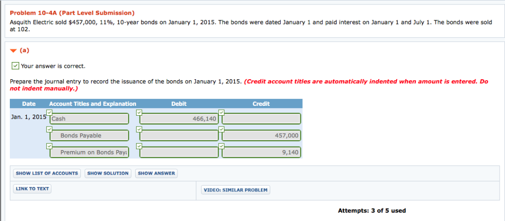 Solved Problem 10-4A (Part Level Submission) Asquith | Chegg.com