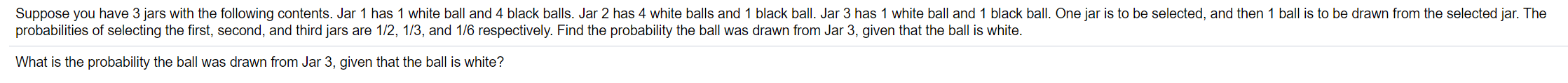 Solved Suppose you have 3 jars with the following contents. | Chegg.com