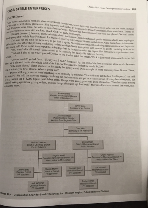 Solved CASE: STEELE ENTERPRISES agier 10 Team Devlep | Chegg.com