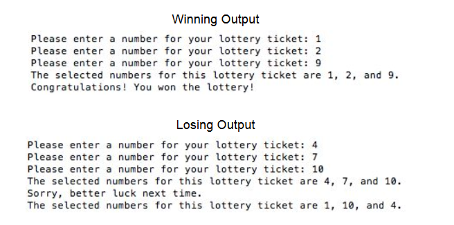 Solved LotteryDemo will include a main method to test the | Chegg.com