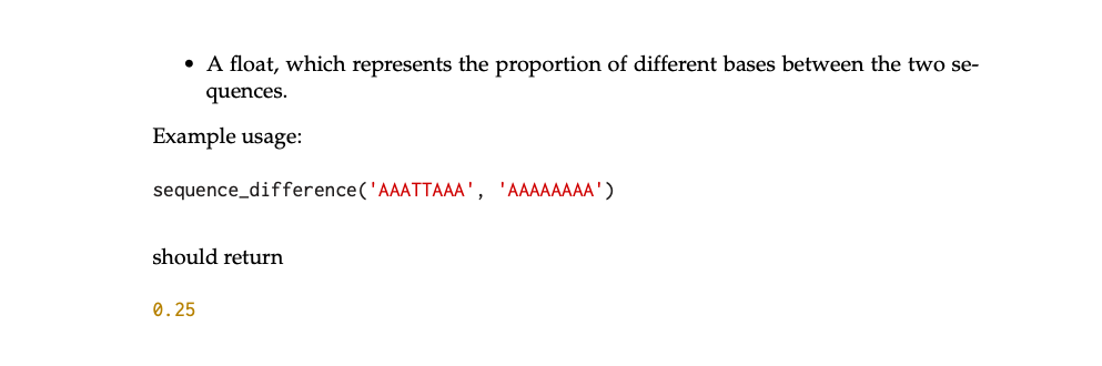 Solved Write a function, sequence_difference, which takes | Chegg.com