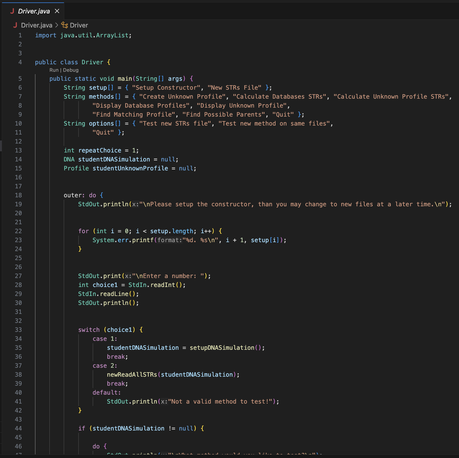 Solved 3. createUnkownProfile (String filename) Creates and | Chegg.com