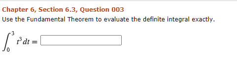 Solved Chapter 6, Section 6.3, Question 003 Use the | Chegg.com