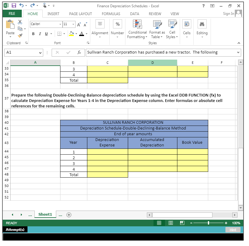 Solved Sullivan Ranch Corporation has purchased a new | Chegg.com
