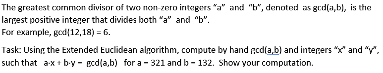 Solved The greatest common divisor of two non-zero integers | Chegg.com