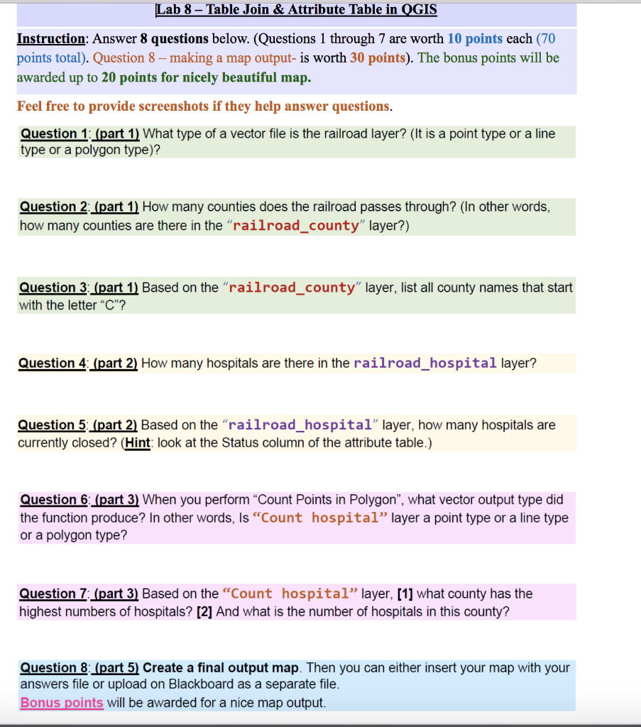 I NEED THE ANSWERS FOR QUESTION NUMBER 4 TO 8, I | Chegg.com