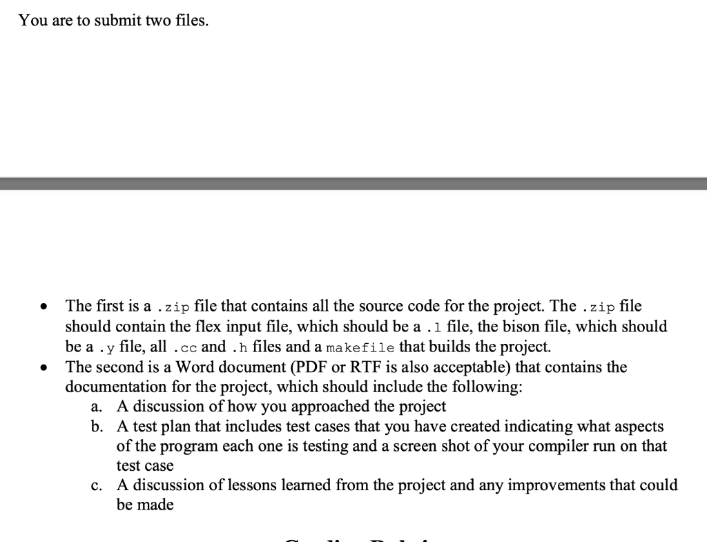 Solved CMSC 430 Project 2 The second project involves | Chegg.com